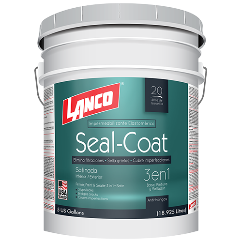 Pintura satinada Seal-Coat cubeta Lanco SC3493-2 (blanco) | Materiales De Construcción ...