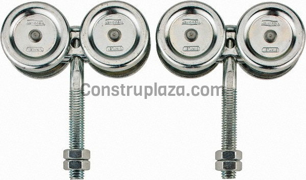 Carrito para riel de porton con perno 450 libras (225 libras por rodin ...