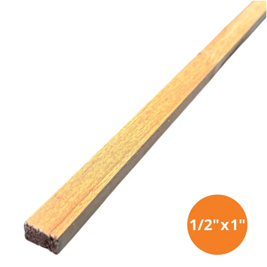Madera laurel batiente liso 1/2" x 1" (pieza de 4 varas) | Materiales ...
