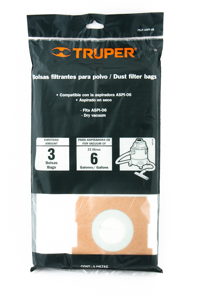 Repuesto filtro de papel para aspiradora 6 galones Truper FILP-ASPI-06 ...