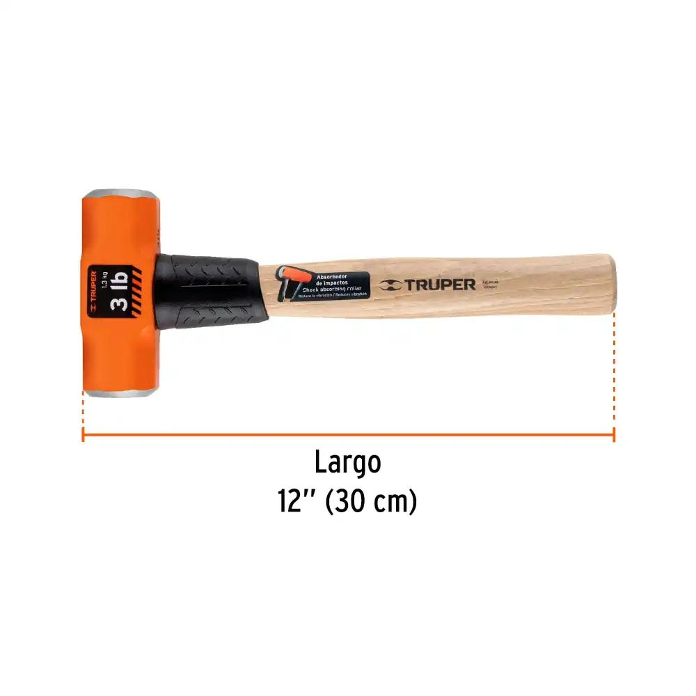 Mazo de hierro 3 libras Truper MD-3M / 16507 | Materiales De ...