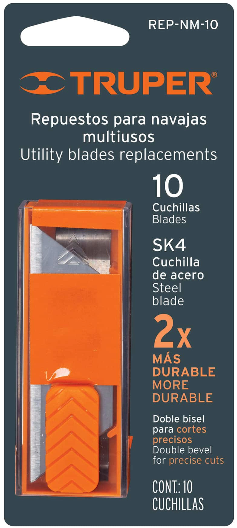 Hoja para cutter retractil NM-6 Truper REP-NM-10 / 16956 (10 por ...