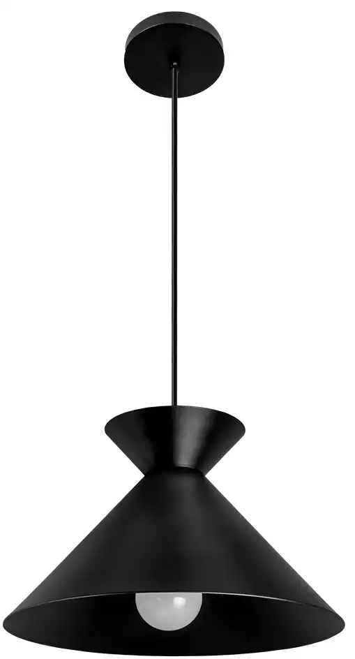 Lampara colgante E27 20W 100-240V (300 x 185 mm) negro Guto Blumenau ...