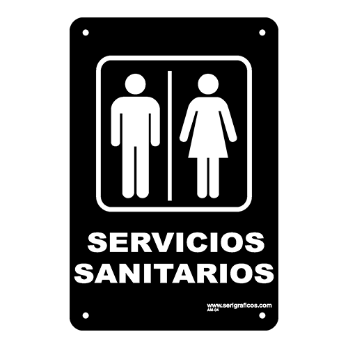 Rotulo acrilico de Servicios Sanitarios 22.8 x 15.2 cm | Materiales De ...