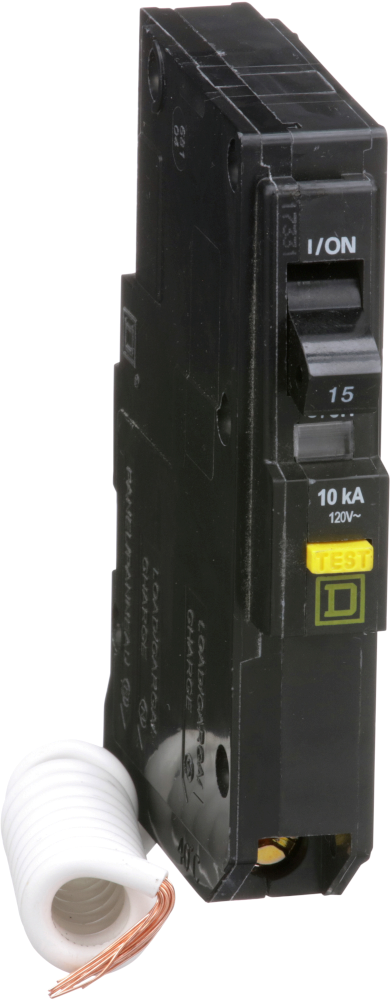 Breaker de enchufar 1 polo 15A 120/240V UL con falla a tierra Square D ...