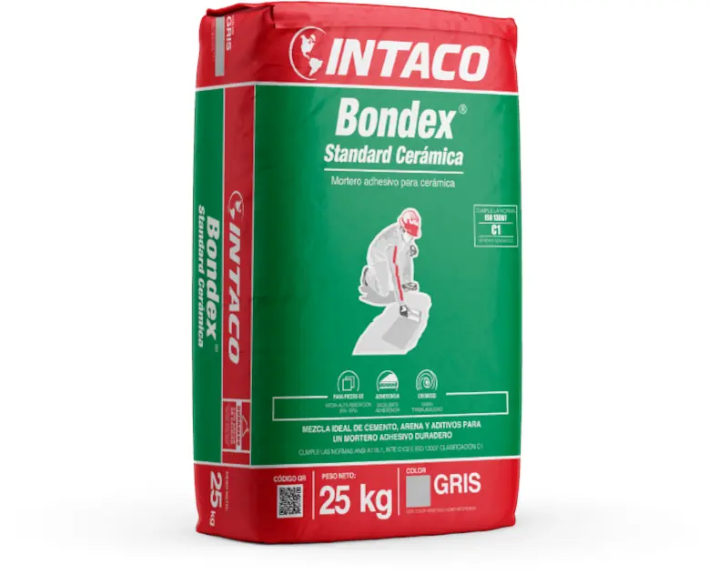 Mortero adhesivo Bondex Standard Ceramica saco 25 kg Intaco (gris ...