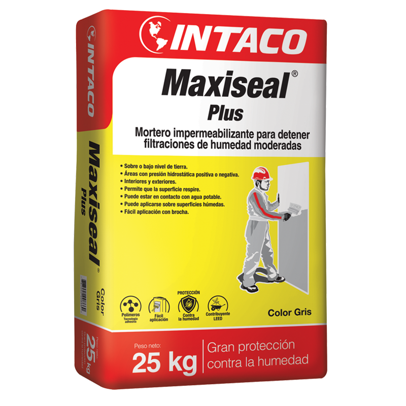 Impermeabilizante Maxiseal Plus saco 25 kg Intaco (gris) | Materiales ...