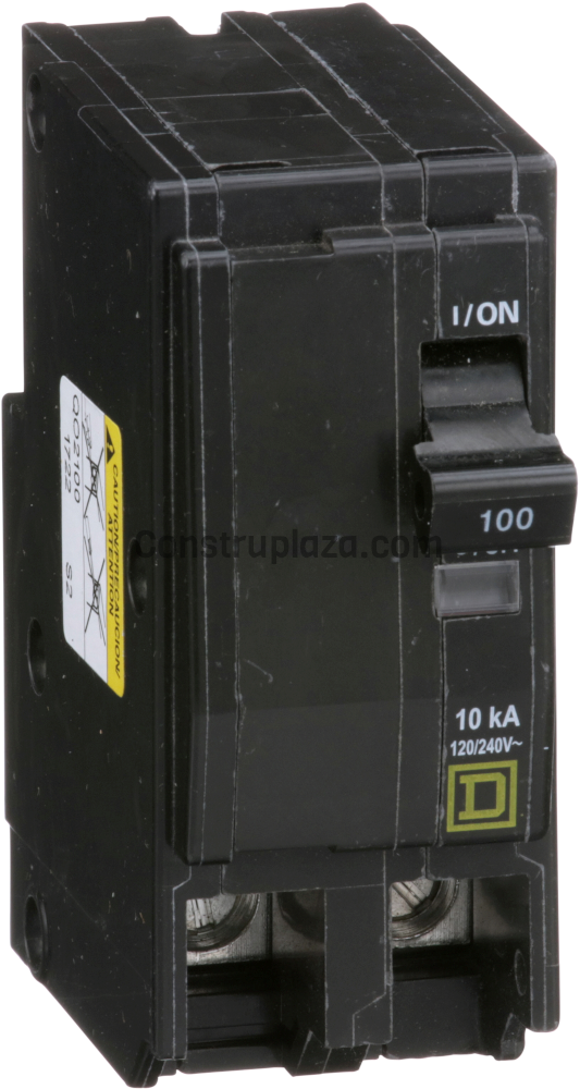 Breaker de enchufar 2 polos 100A 120/240V UL Square D QO2100 | Materiales De Construcción ...