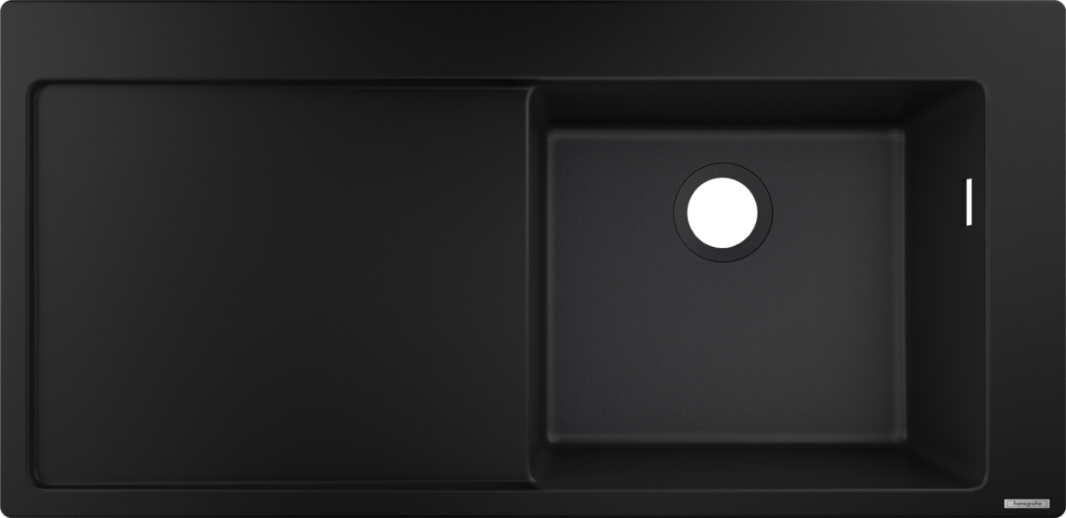 Fregadero de empotrar de SilicaTec 1 tanque 1 batea negro (1050 x 410 x ...