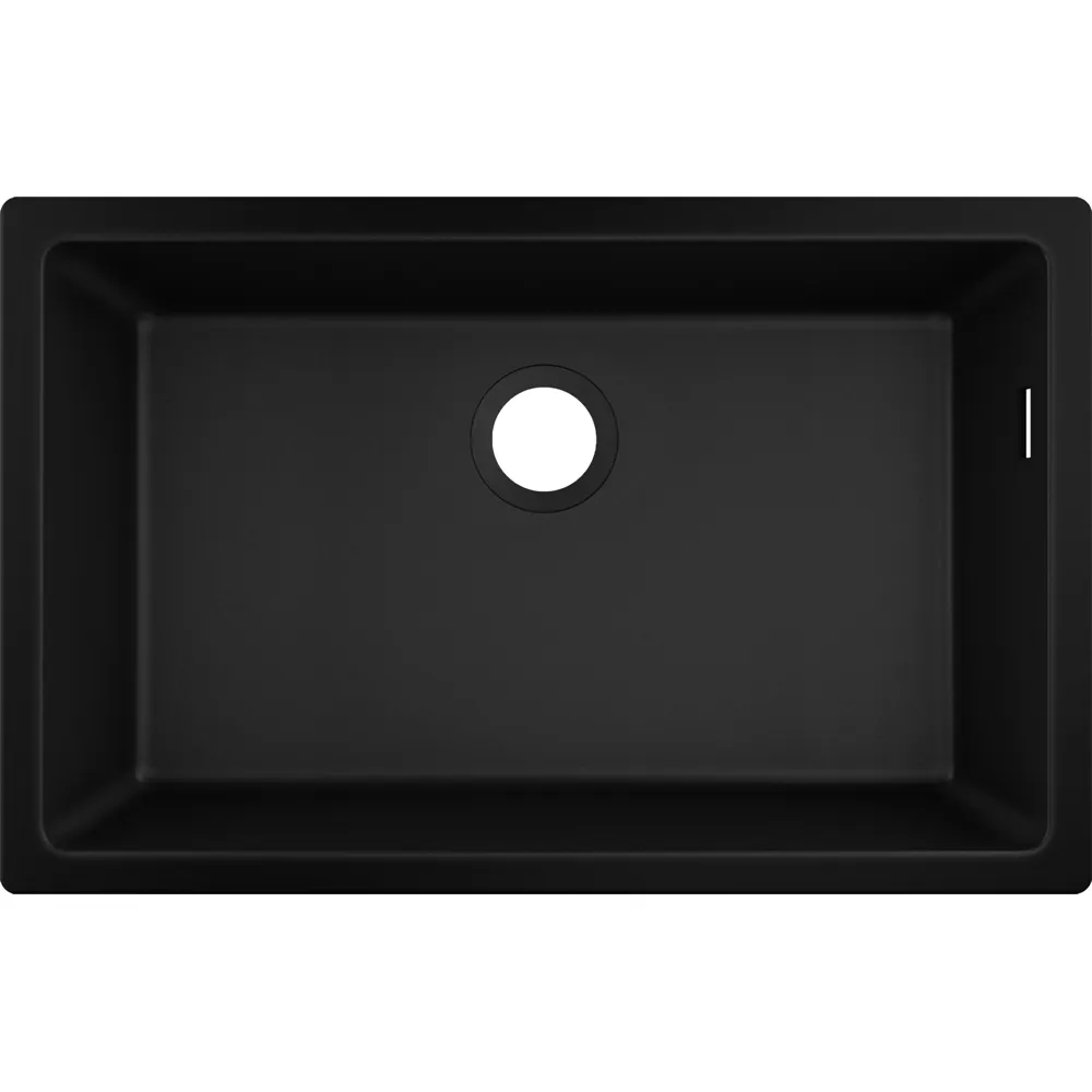 Fregadero de submontar de SilicaTec 1 tanque negro (658 x 398 x 190 mm ...