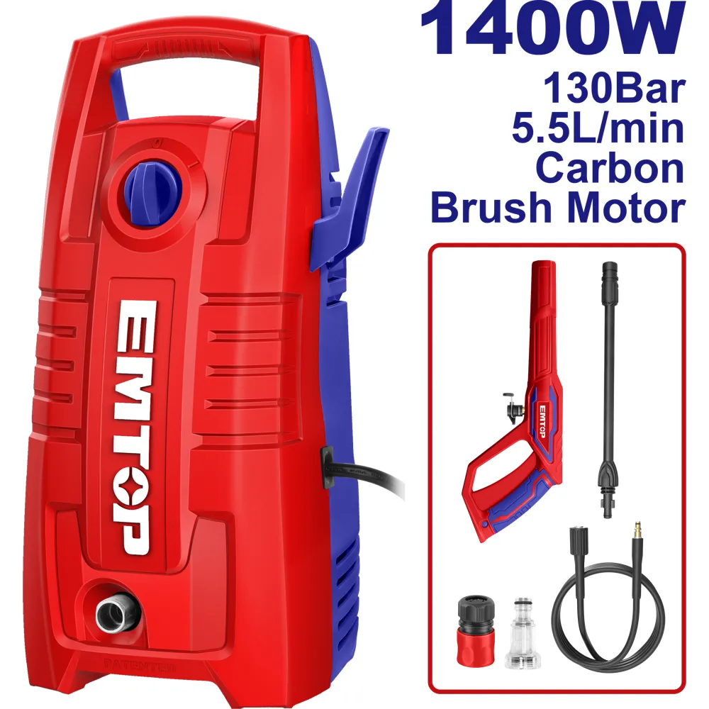 Hidrolavadora motor de carbones 1400W 1900PSI Emtop ULHPW1401 ...