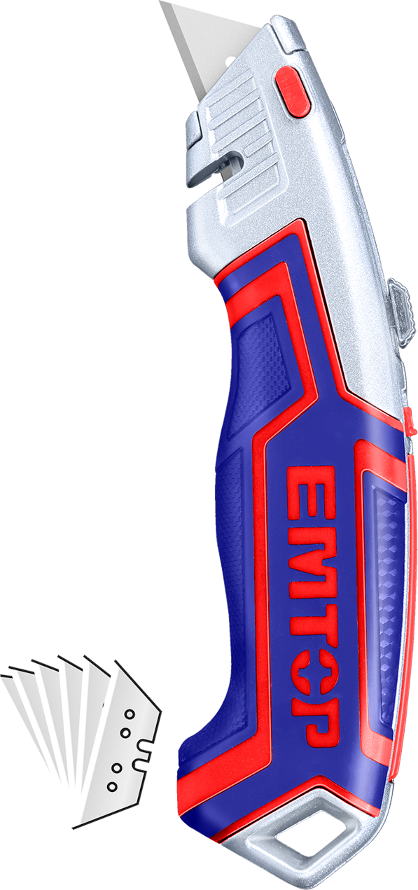 Cutter retractil uso general 19 mm Emtop ESNKT6118 (incluye 5 hojas ...