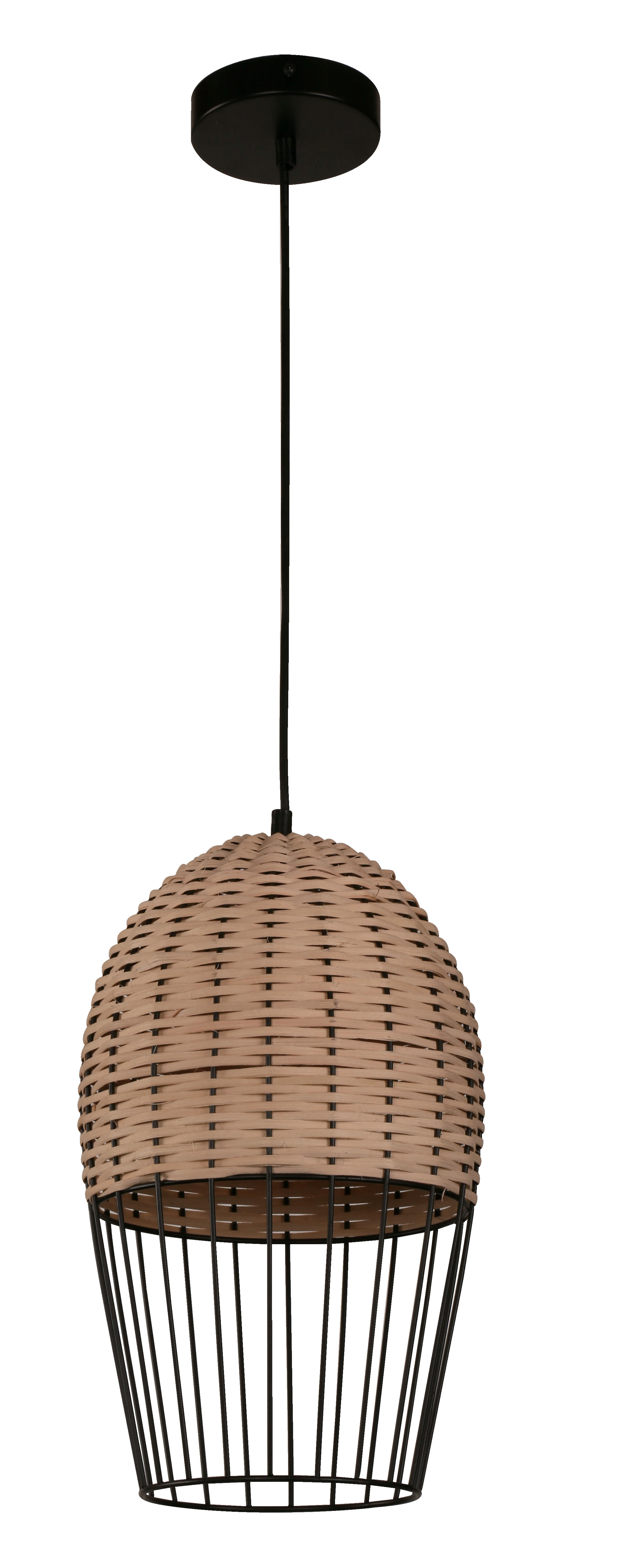 Lampara colgante E27 40W 120V negro Moderna Ikelite 56 21302-2 ...