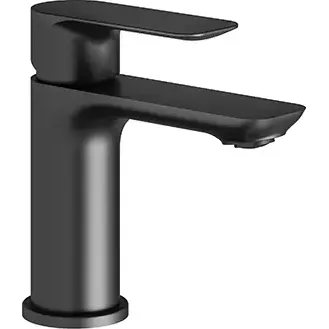 Grifería para lavatorio monomando bajo negro mate Coty Franz Viegener ...