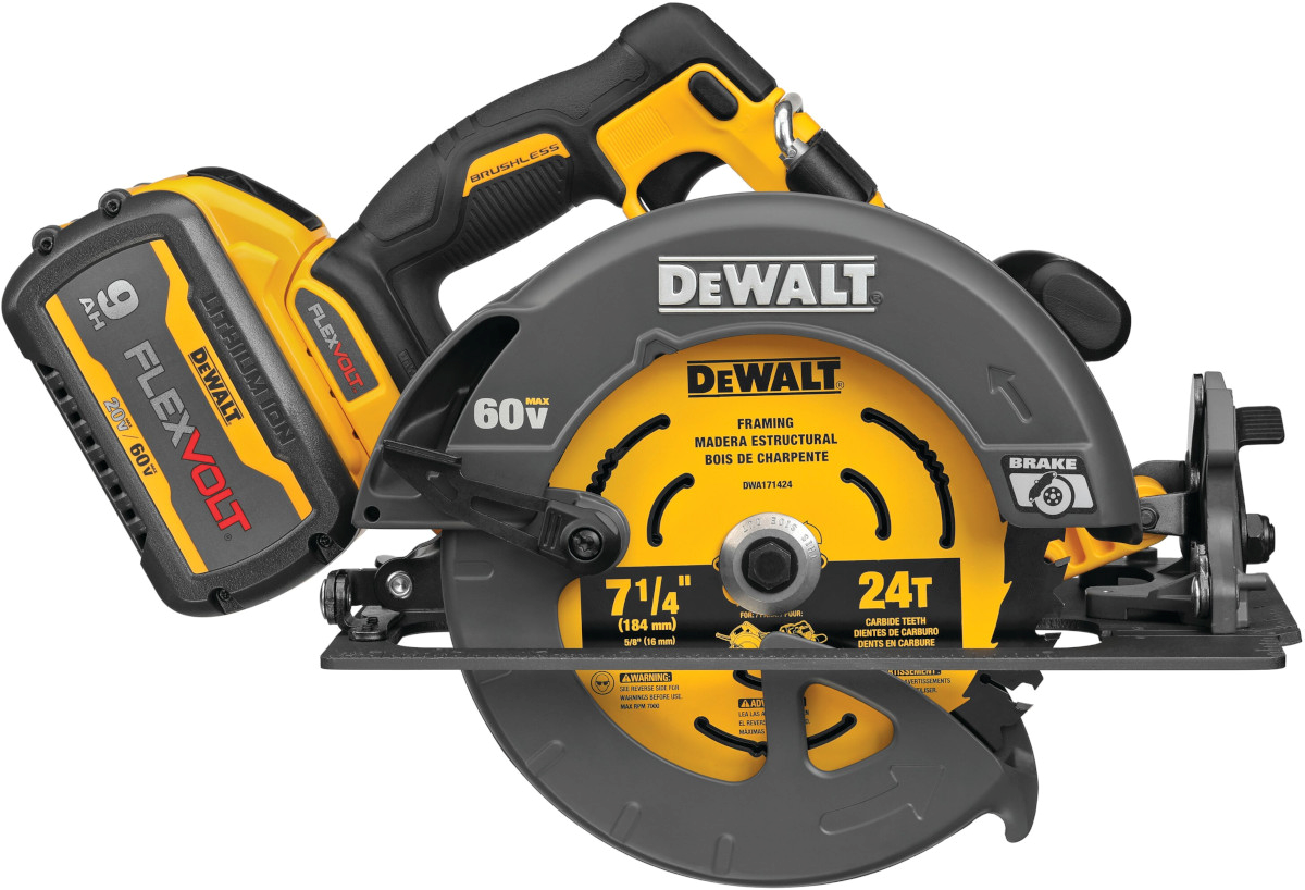 Sierra circular 7-1/4" inalambrica 60V 5800rpm Flexvolt Dewalt DCS578X1 ...