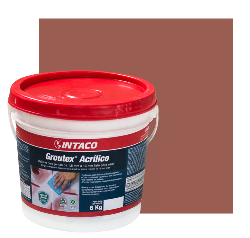 Fragua Groutex acrilico 1.4 kg Intaco (#19 terracota) | Materiales De ...