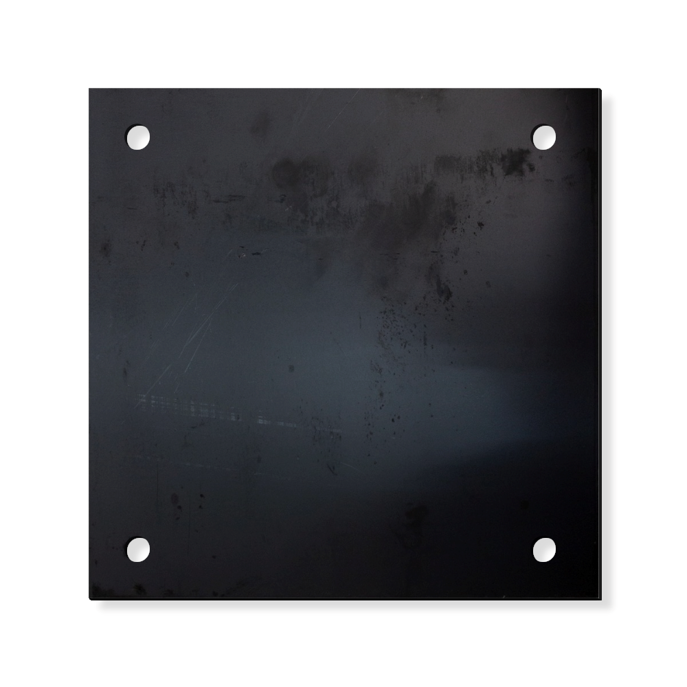 Placa de hierro negro 25 x 25 cm 1/4" con perforaciones | Materiales De ...