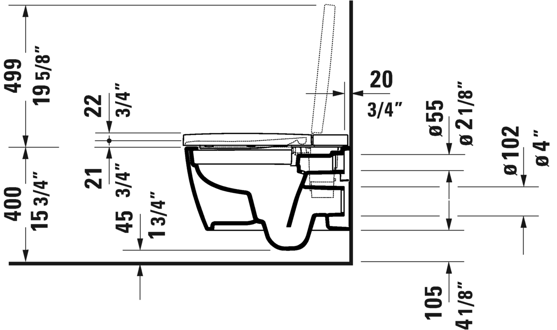 Inodoro suspendido blanco con asiento SensoWash (set completo) Starck ...